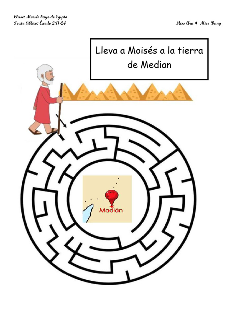 Moisés Huye de Egipto: Actividades para Niños | PDF