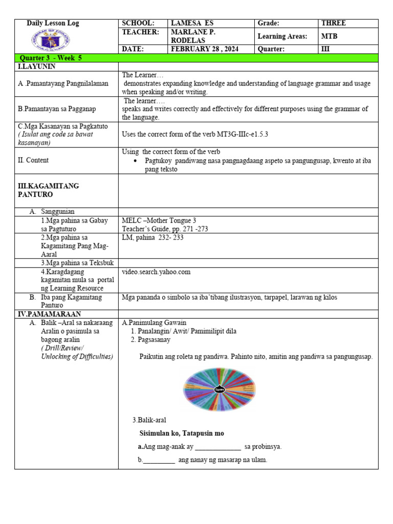 MTB Q3 Week 5 Day 3 | PDF