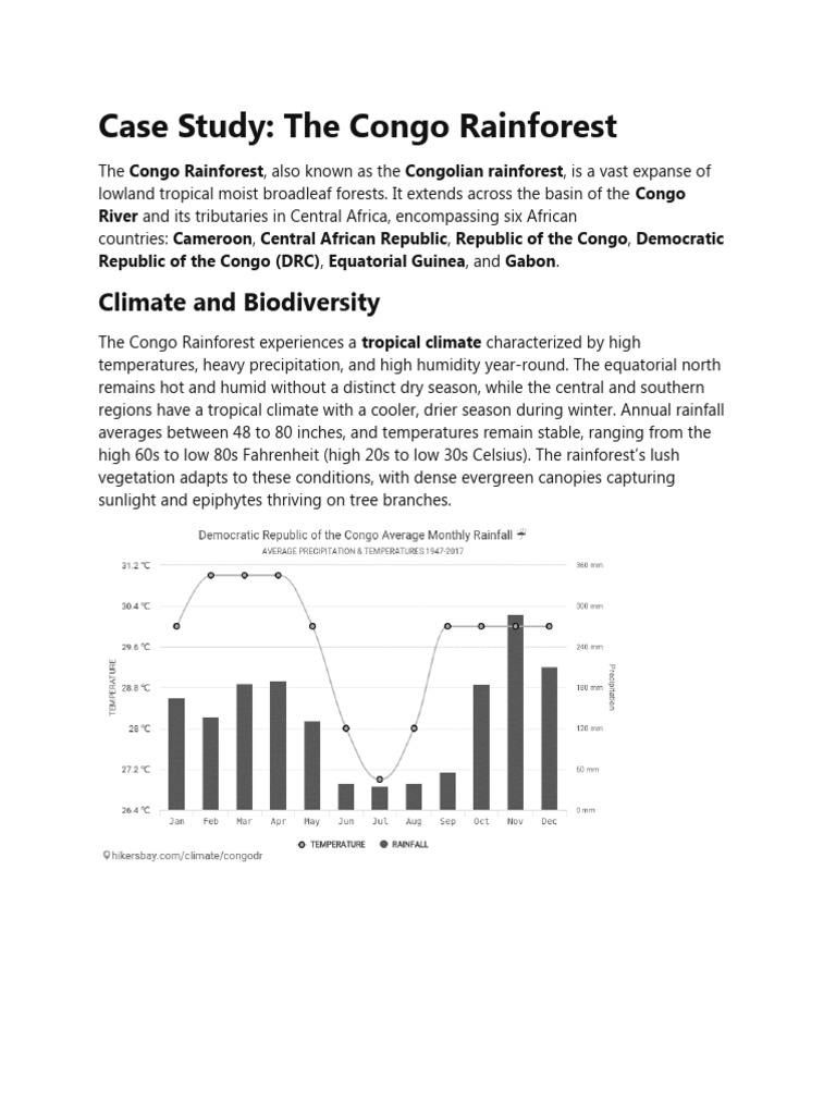 Congo Rain Forest Case Study | PDF | Rainforest | Forests