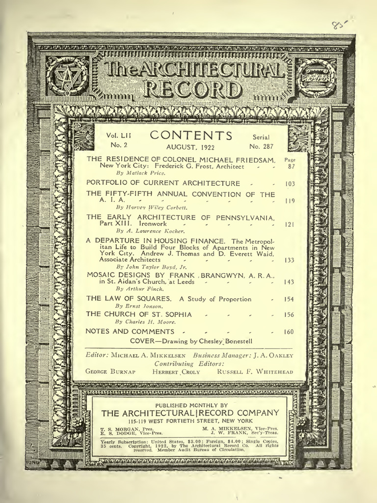 Architectural Record Magazine AR-1922-08 | PDF | Building Engineering ...