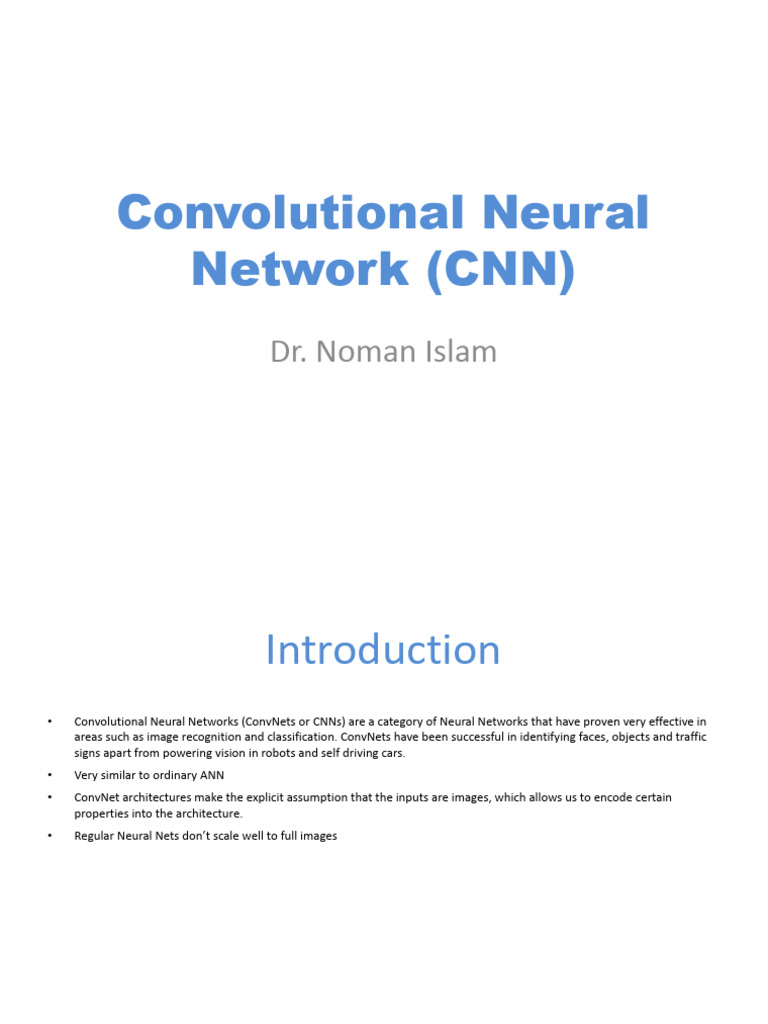 Convolutional Neural Network (CNN) | PDF | Cybernetics | Algorithms