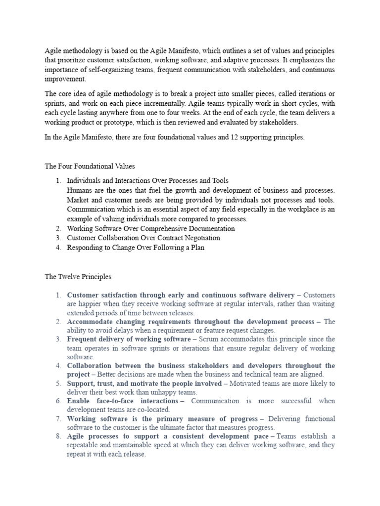 Agile Methodolgy | PDF | Agile Software Development | Software Development Process