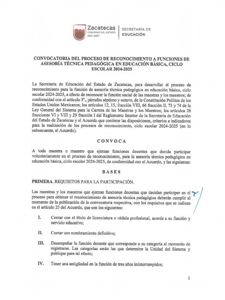 Convocatoria Atpr-2024-2025 | PDF