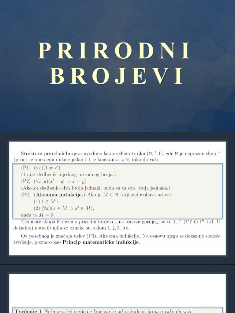 Prirodni I Celi Brojevi | PDF