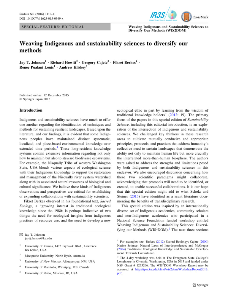 Weaving Indigenous | PDF | Science | Sustainability