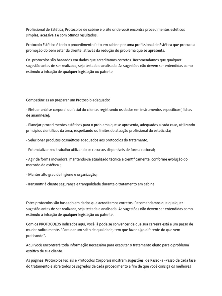 Protocolos e Tratamentos Esteticos | PDF | Músculo esquelético | Matriz extracelular