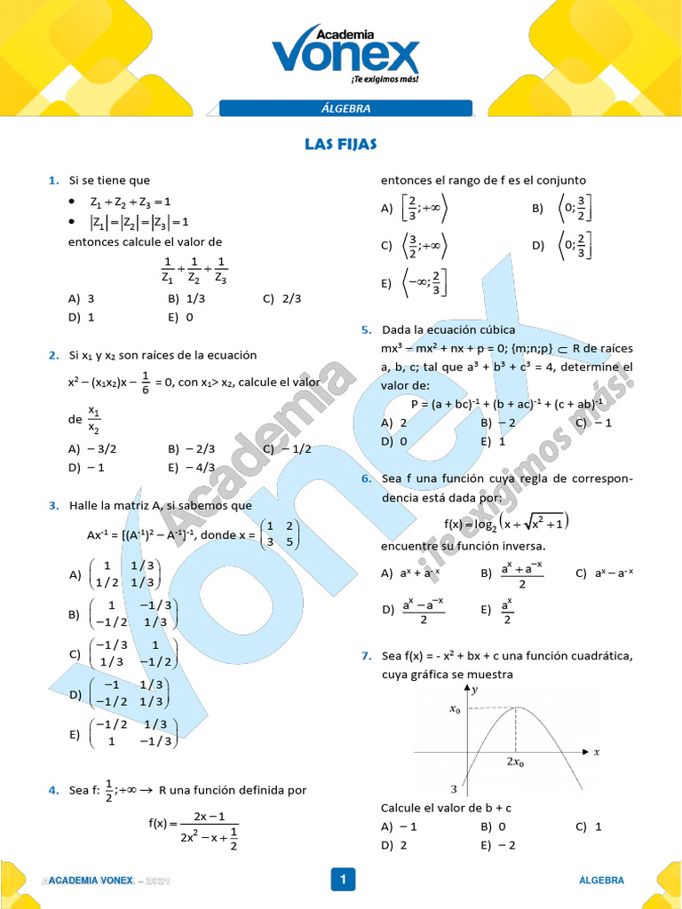 Fijas Uni Álgebra | PDF | Álgebra abstracta | Relaciones matematicas
