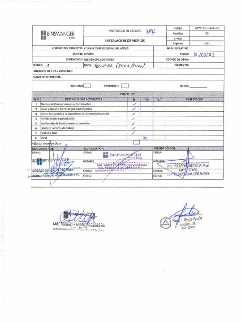 Protocolo de Calidad | PDF