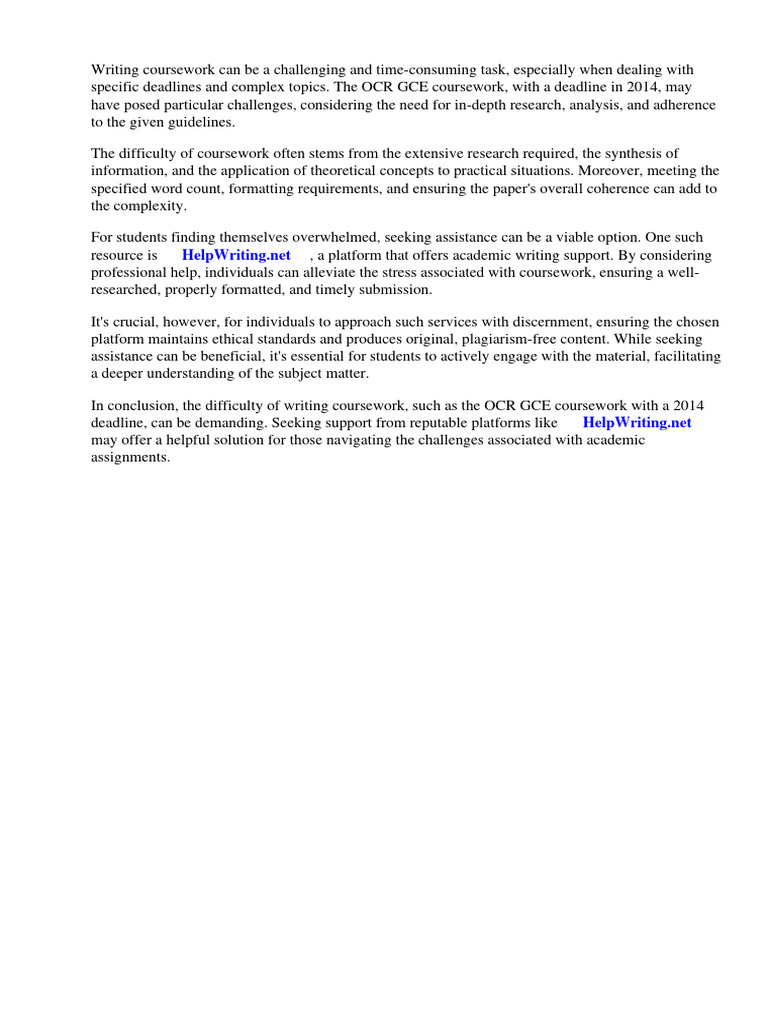 Ocr Gce Coursework Deadline 2014 | PDF | Educational Technology | Facebook