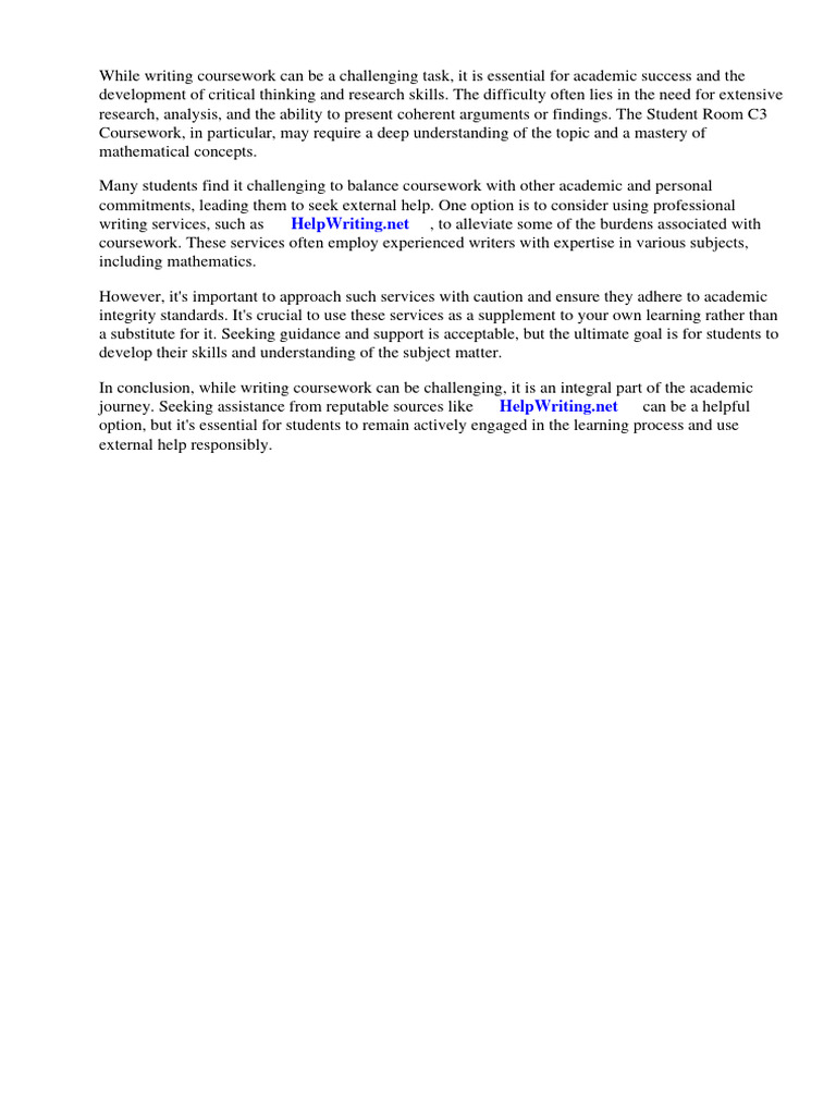 Coursework Writing Challenges & Tips | PDF | Mathematics | Critical Thinking