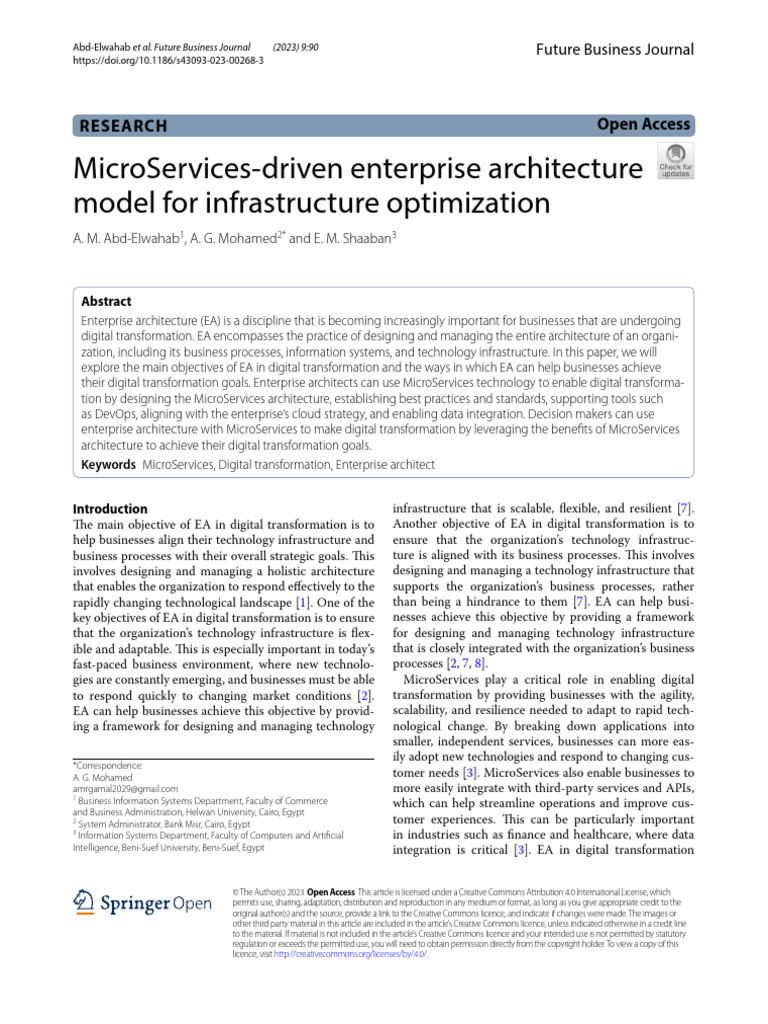 Microservices Model For Infrastructure Optimizacion | PDF | Enterprise Architecture | Cloud ...