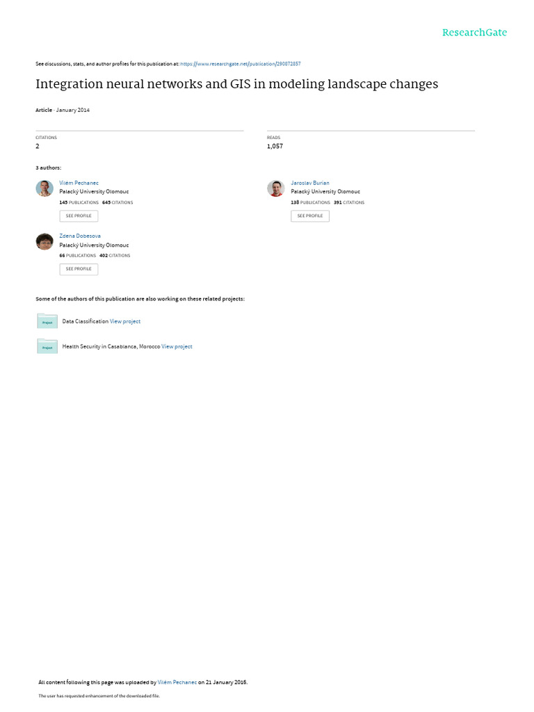 Pechanec Sgem | PDF | Geographic Information System | Artificial Neural Network