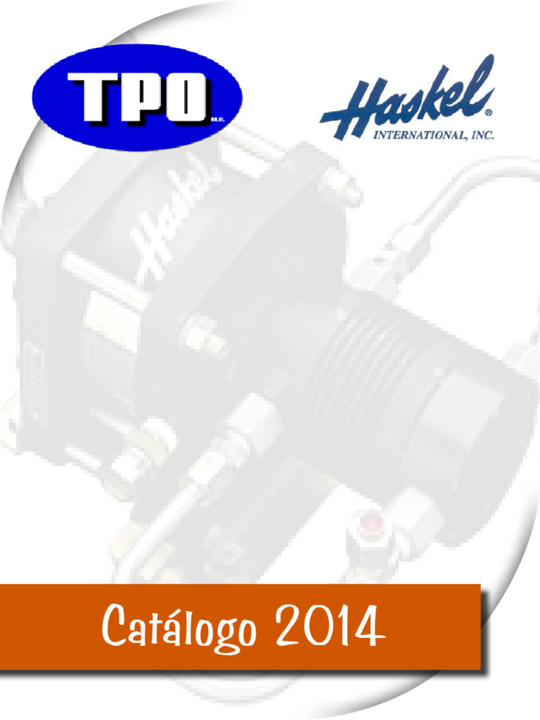Catalogo Haskel | PDF | Presión | Acero