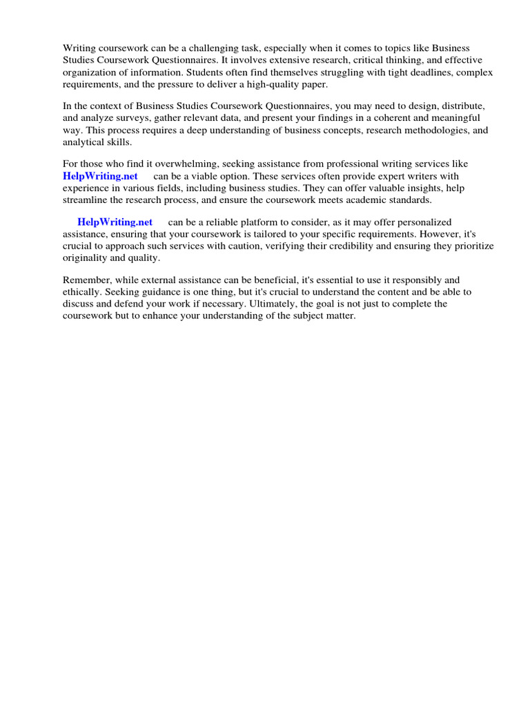 Business Studies Coursework Questionnaire | PDF | Advertising | Brand