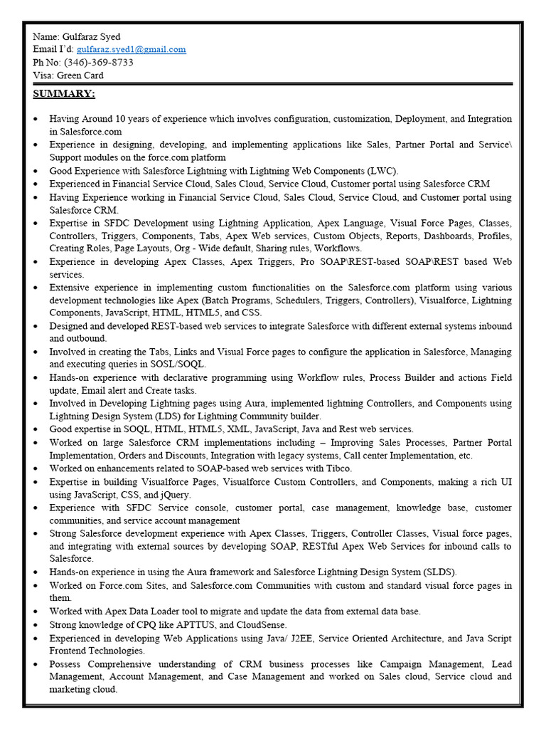 Gulfaraz Syed - Salesforce | PDF | Java Script | World Wide Web