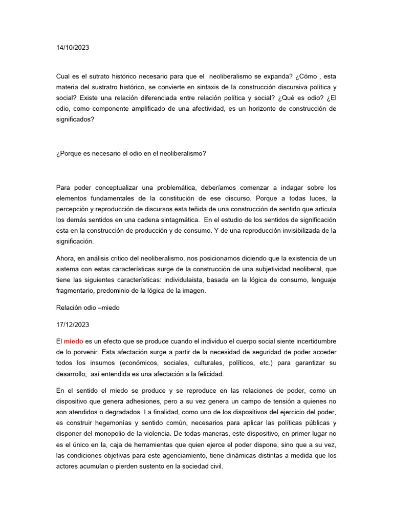 Apunte 1 | PDF | Baruch Spinoza | Amor