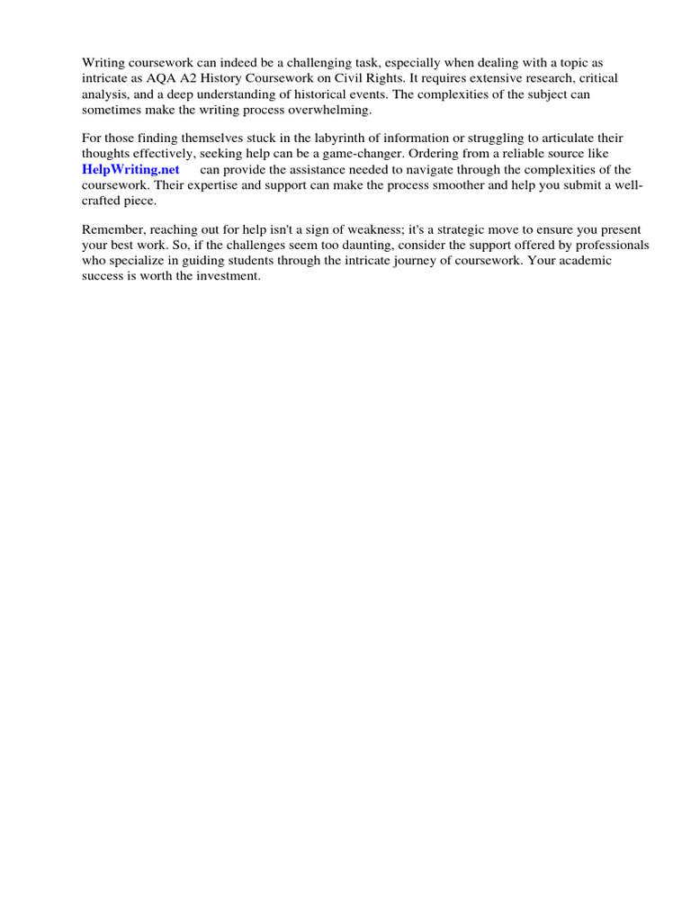 Aqa A2 History Coursework Civil Rights | PDF | Martin Luther King Jr ...