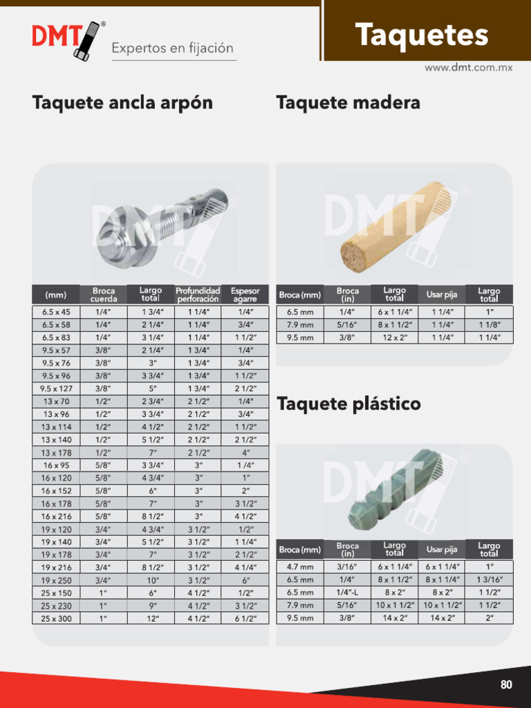 Taquete Arpon DMT | PDF
