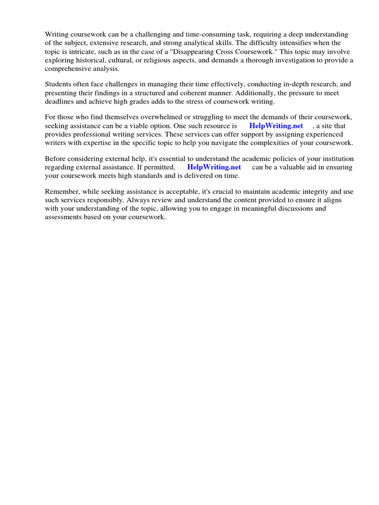 Disappearing Cross Coursework | PDF | Acid | Chemical Reactions