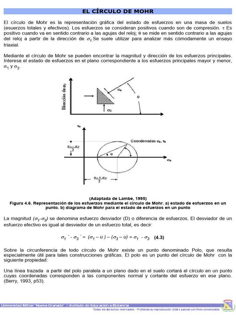 Círculo de Mohr | Descargar gratis PDF | Mecánica | Geometría
