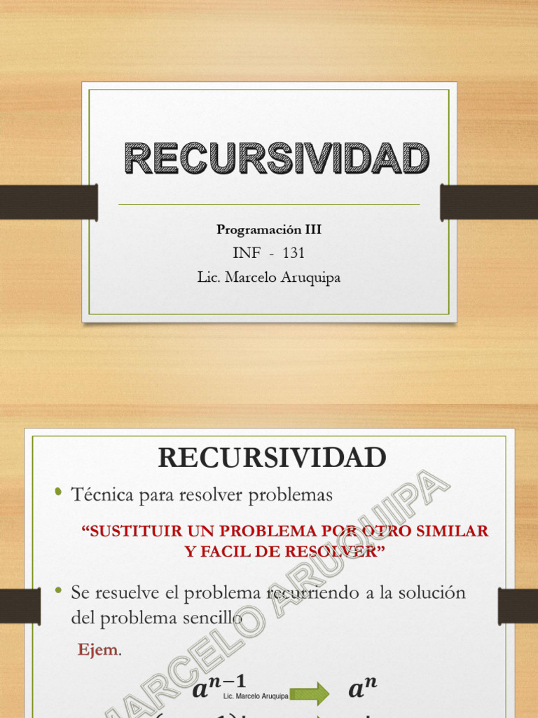 Introducción a la Recursividad en Programación | PDF | Recursividad ...