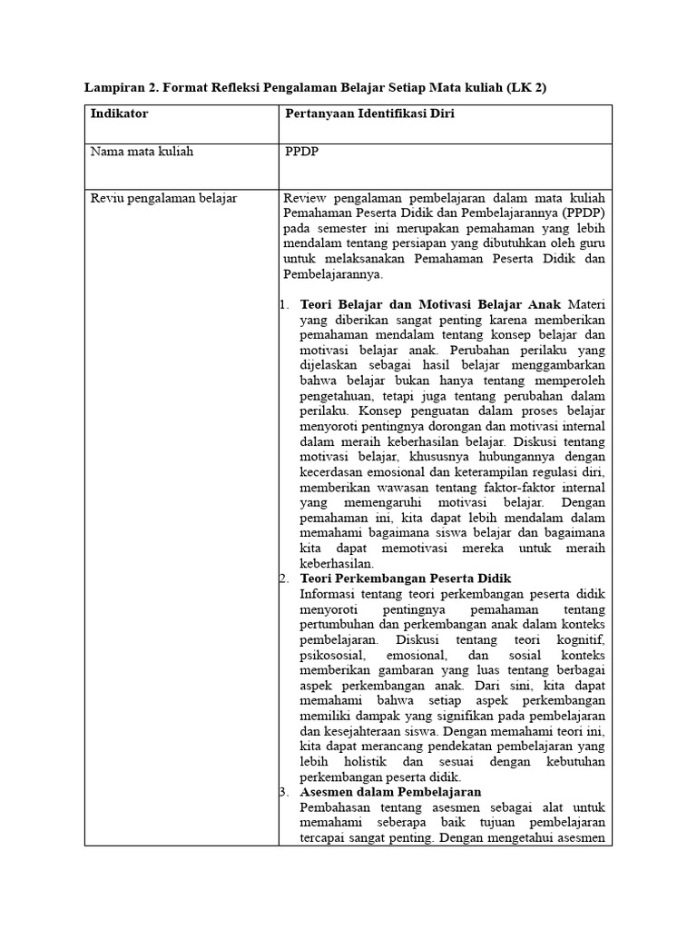 Refleksi Seminar PPG PPDP | PDF