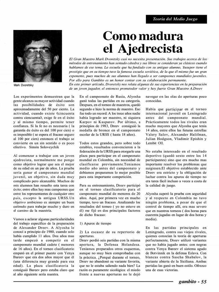 Preparación de Dreev en Ajedrez | PDF | Aperturas de ajedrez | Ajedrez