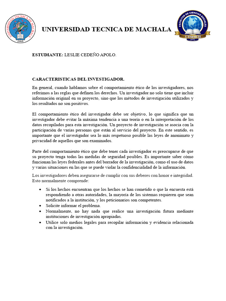 Tarea de Inv | PDF | Violación | Comportamiento