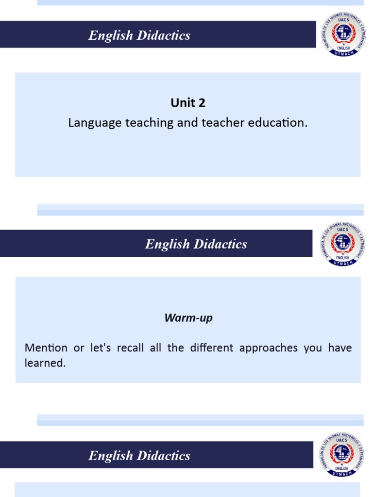 Didactics Models in The Esl-Week 5. | PDF | Second Language | Language Acquisition