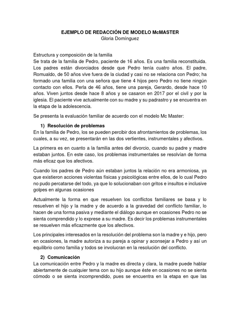 Ejemplo de Redacción de Modelo McMaster | PDF