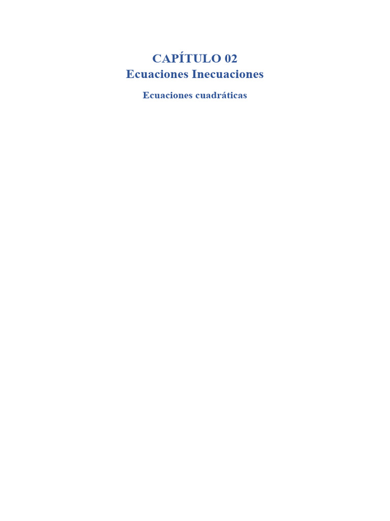 Ejercicios - 04 | PDF | Ecuación cuadrática | Ecuaciones