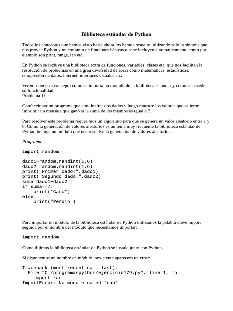 Python 3 Bis | PDF | Python (lenguaje de programación) | Objeto ... Python 3 Bis | PDF | Python (lenguaje de programación) | Objeto ...