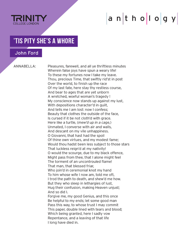 AdMon Tis Pity She's A Whore | PDF