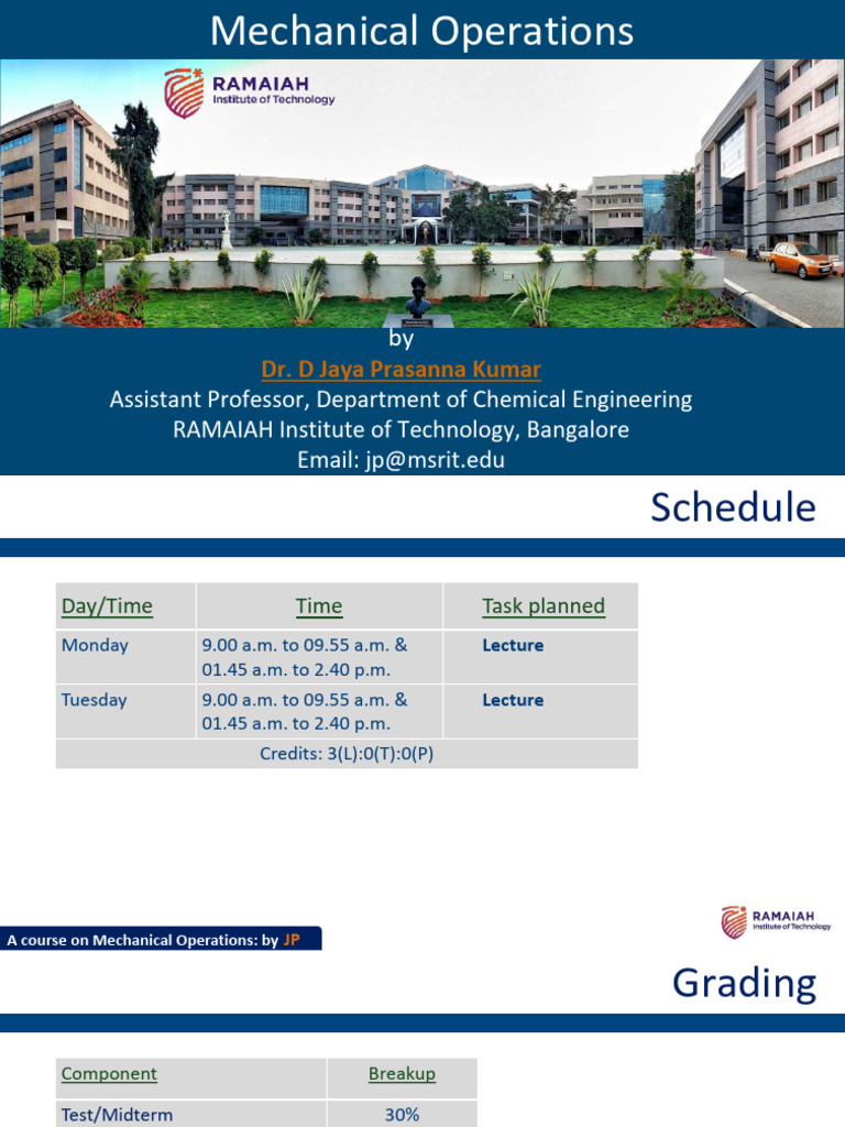 Mechanical Operations - Unit-1 | PDF | Particle Size Distribution | Mixture