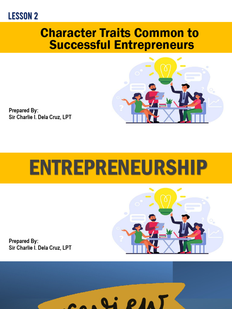 Key Traits of Successful Entrepreneurs | PDF | Entrepreneurship | Risk