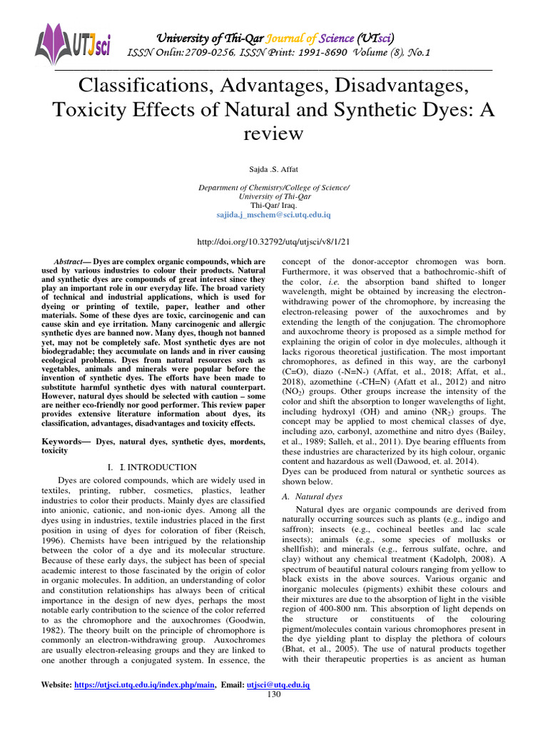 Classifications, Advantages, Disadvantages, Toxicity Effects of Natural ...