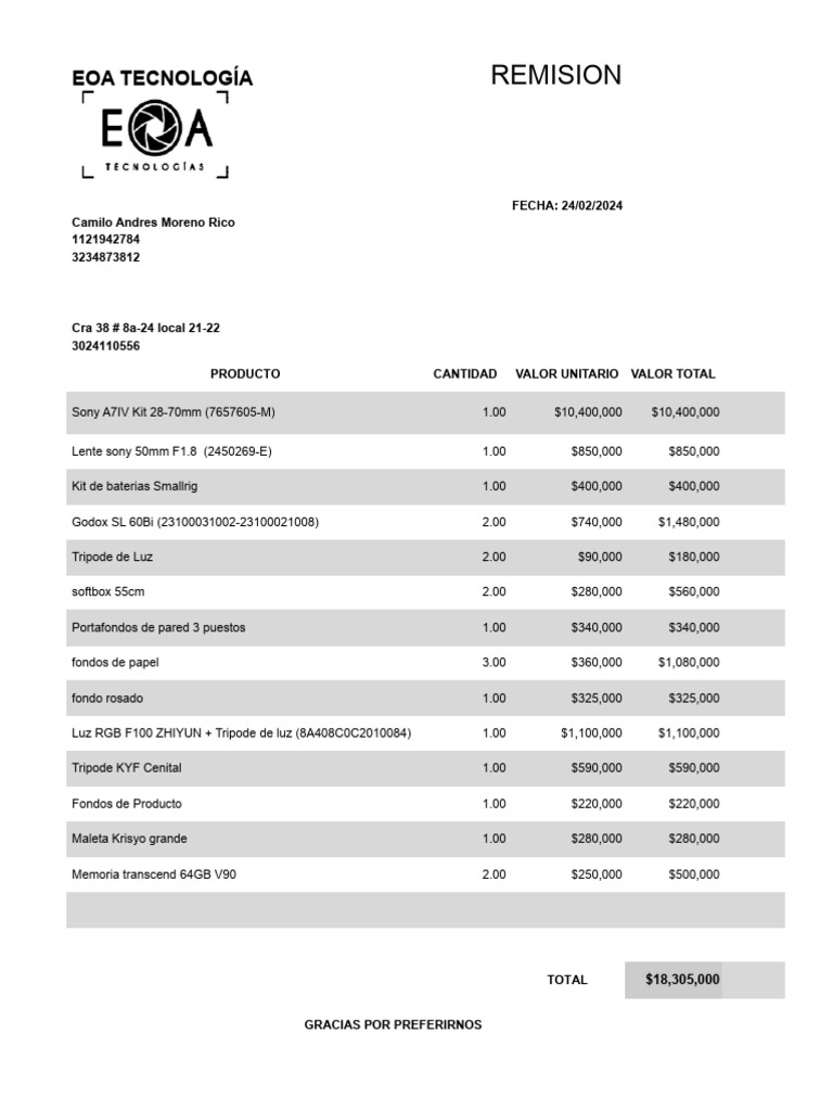 Rem 2024 2221 - Factura de Servicio | PDF | Hogar, jardinería y bricolaje