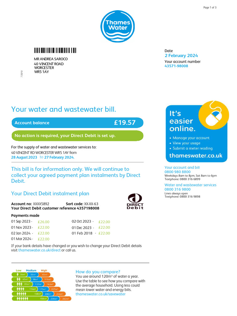 Your Water and Wastewater Bill.: Jlvmfs Us8Bmnwq 37F | PDF | Debit Card ...