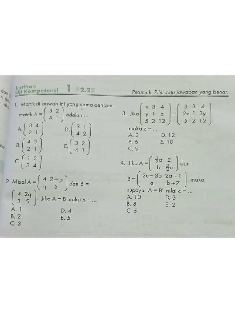 Operasi Matriks | PDF
