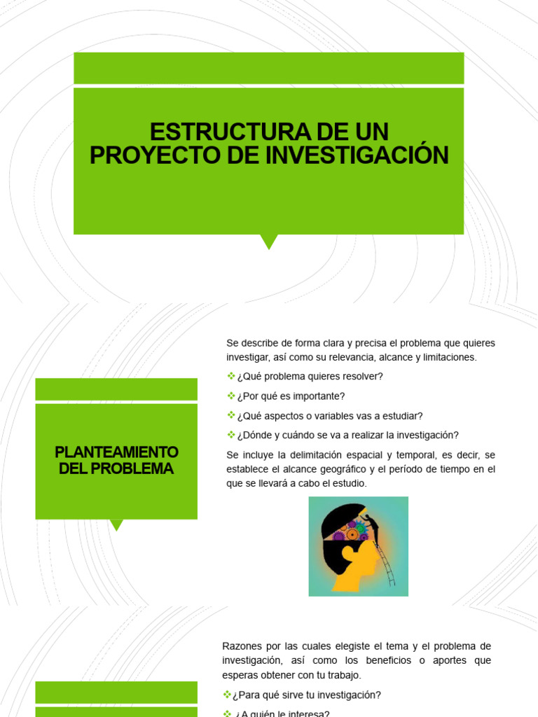 Estructura de un Proyecto de Investigación | PDF | Teoría | Metodología