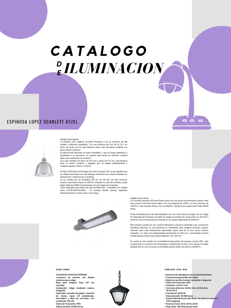 Cat. Iluminacion | PDF | Diodo emisor de luz | Bombilla incandescente