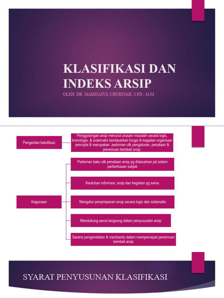 Materi Klasifikasi Dan Indeks Arsip | PDF