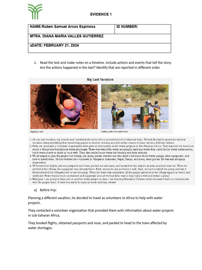 Evidencia 1 Ingles | PDF