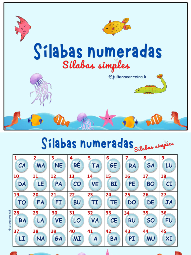 Sílabas Numeradas e Estruturas Linguísticas | PDF