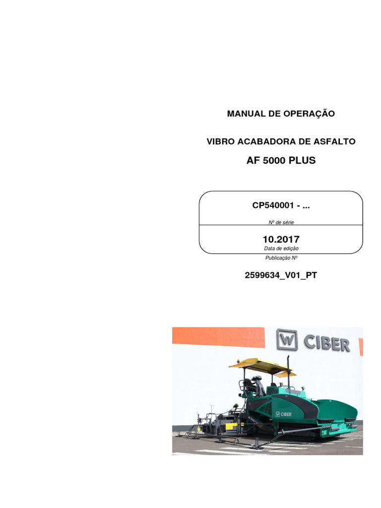 Manual de Operação Af 5000 2020 | PDF | Motores | Bomba