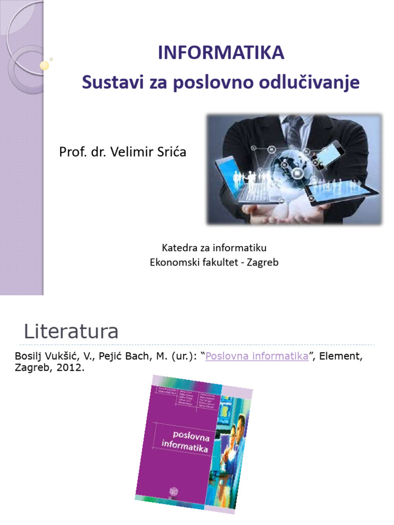 08-InFORMATIKA - Sustavi Za Poslovno Odlucivanje | PDF