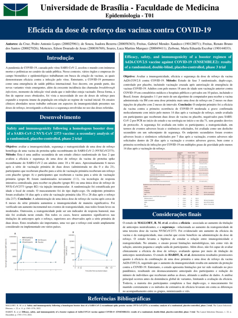 Banner Trabalho Final Epidemiologia - Grupo C | PDF | Epidemiologia ...