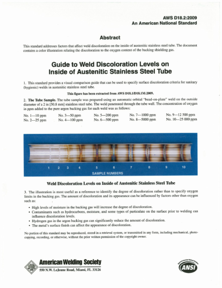 Aws D18.2 - 2009 | PDF