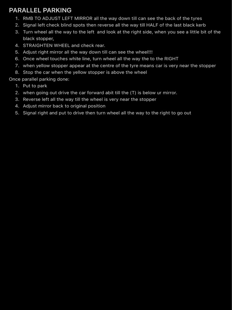 Parallel Parking | PDF