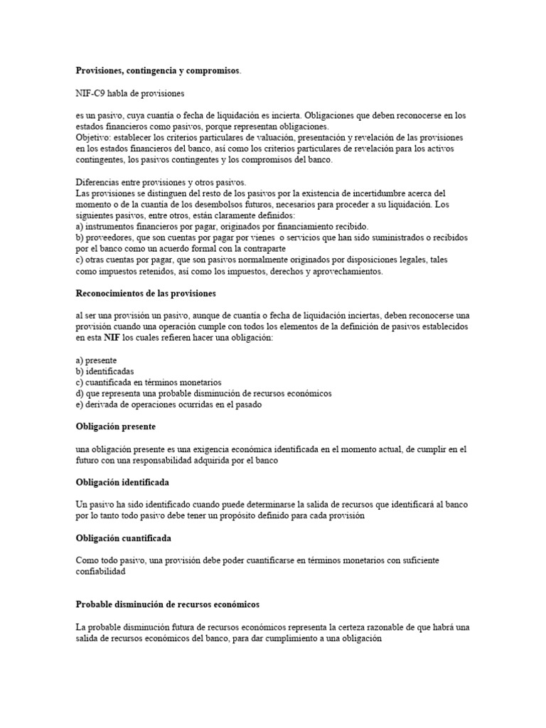 Nif C9 | PDF | Bancos | Valoración (Finanzas)